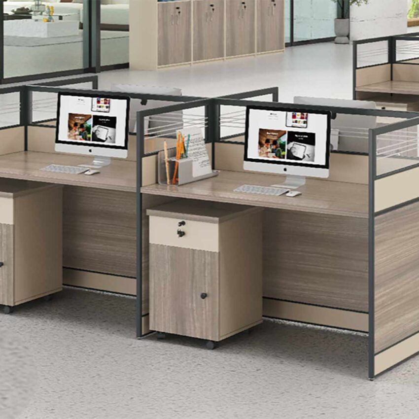 Double Multi-Utility Office Table Computer Desk for Home Office ...